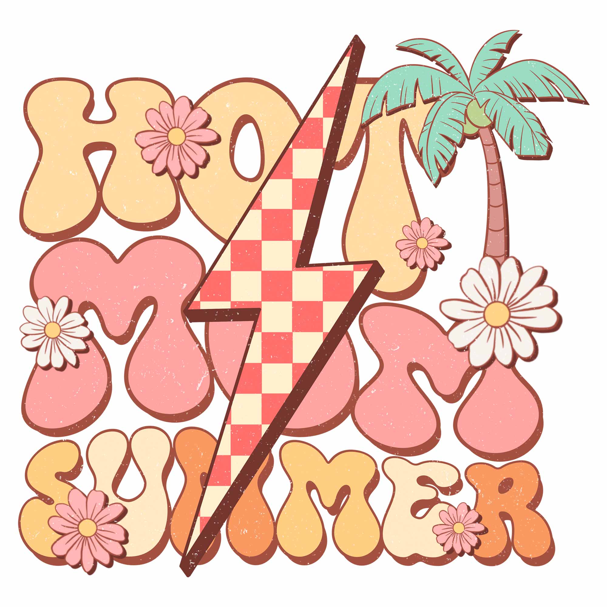 Hot Summer - Retro Summer Kleding Transfer | Rebel studio – Rebel Studio