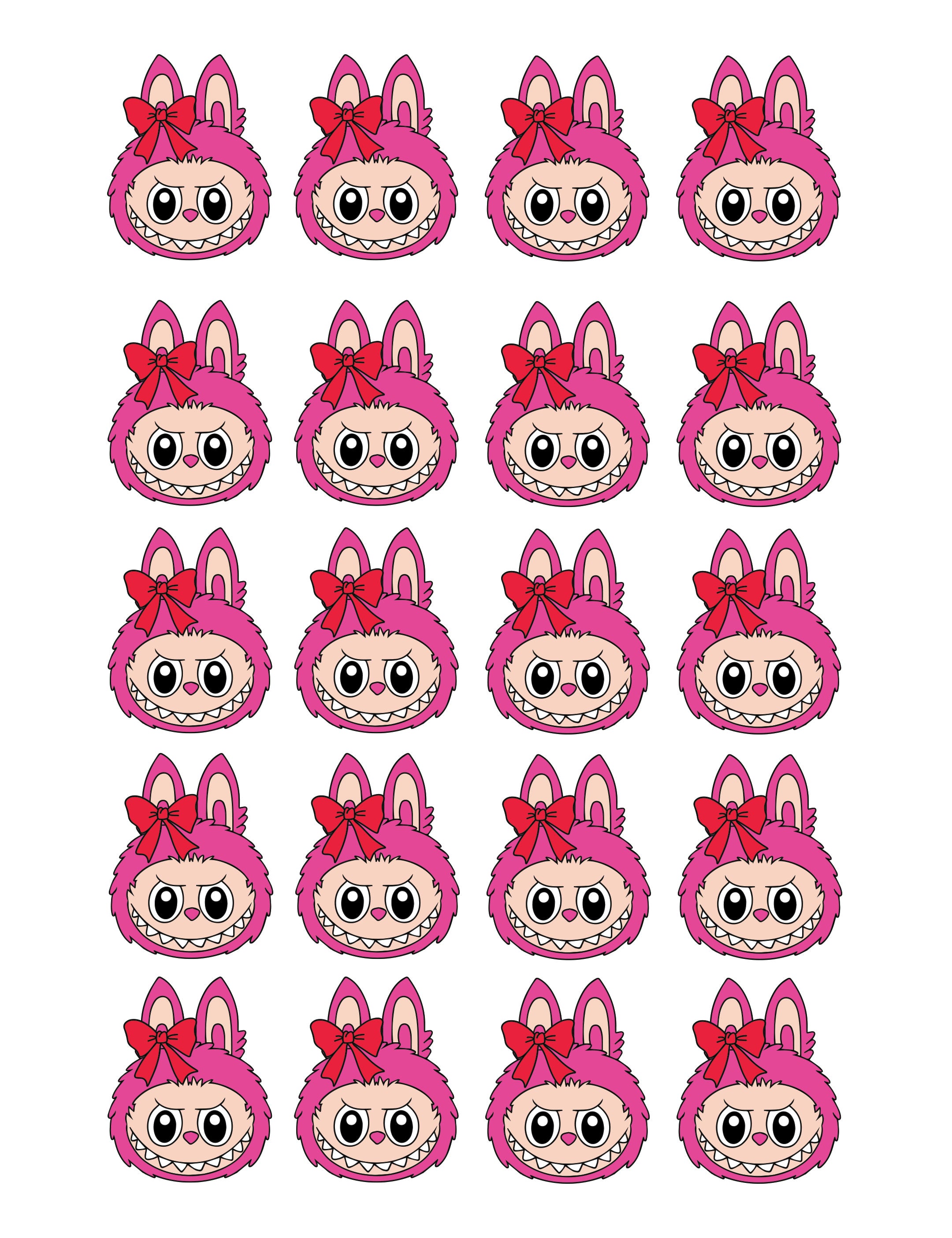 Labubu Head Pink Punch – Fabric Frenzy | Rebel Studio