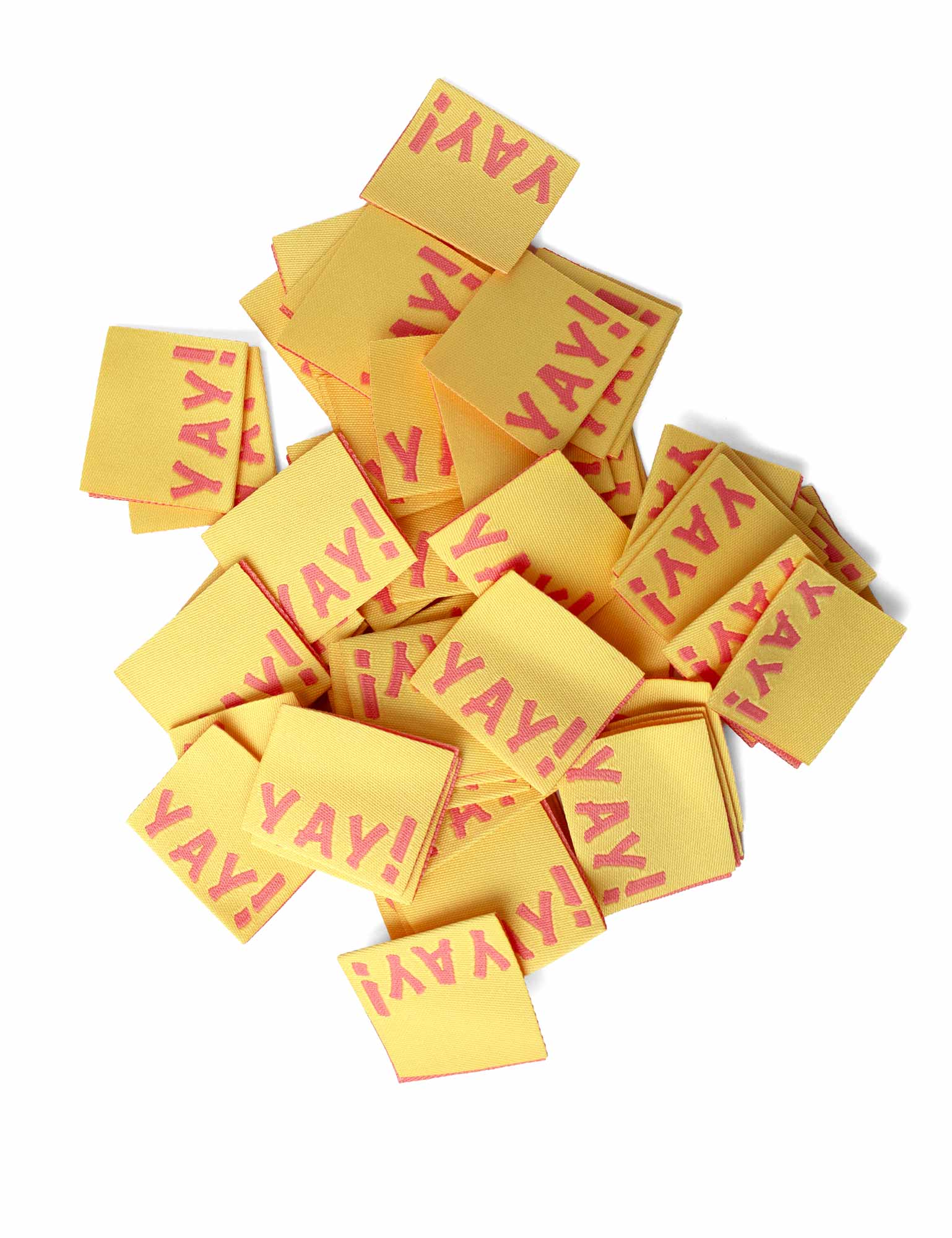 Yay! Geweven Label - Yellow Pink | Rebel Studio